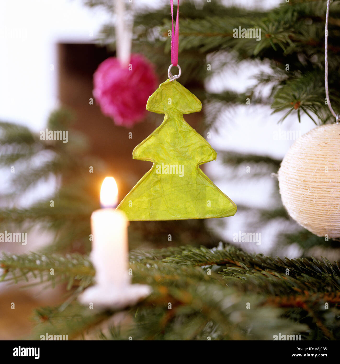 Handmade Christmas decoration Stock Photo - Alamy