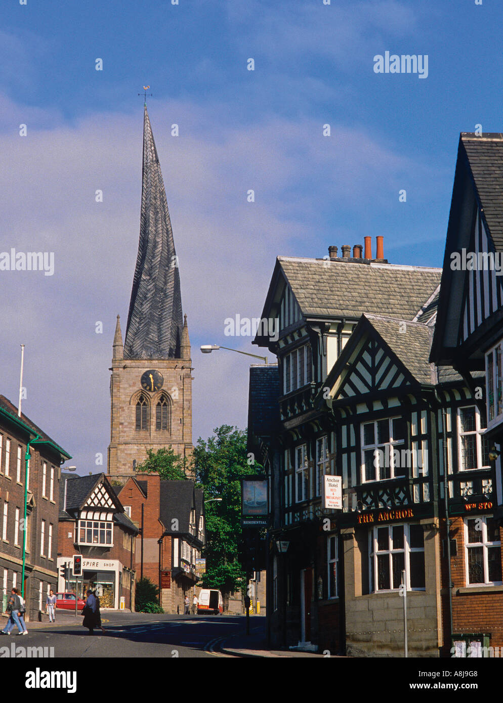 The twisted Spire of the Church of St Mary and All Saints in ...