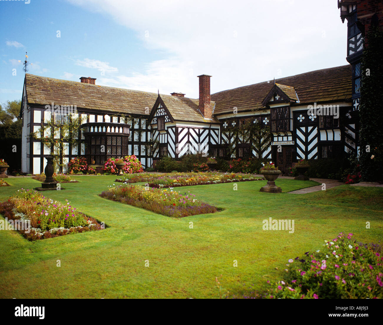 Gawsworth Hall 16th century ornate timbered mansion south of ...