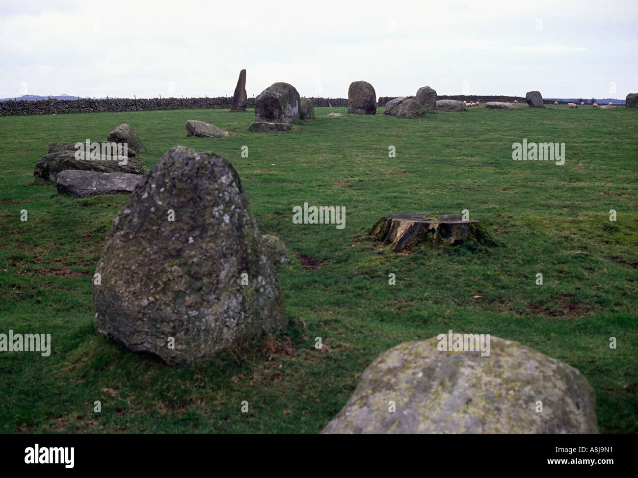 Long meg and her daughters standing stones hi-res stock photography and ...