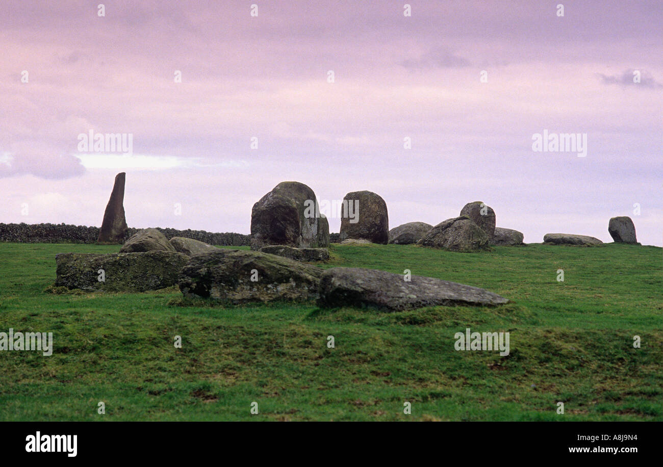 Long Meg and Her Daughters stone circle and standing stones North East ...
