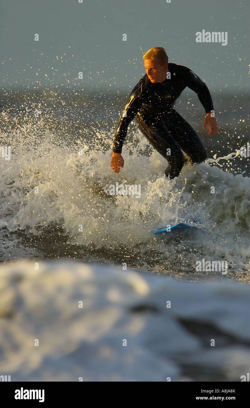 wave surfing 2006 city place Scheveningen beach Zuid Holland gold light ...