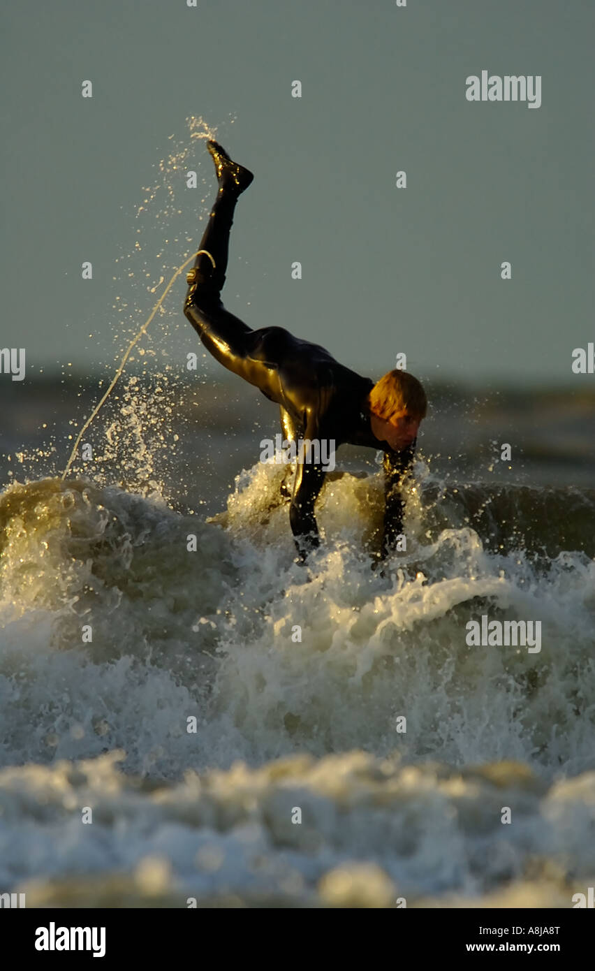 wave surfing 2006 city place Scheveningen beach Zuid Holland gold light ...