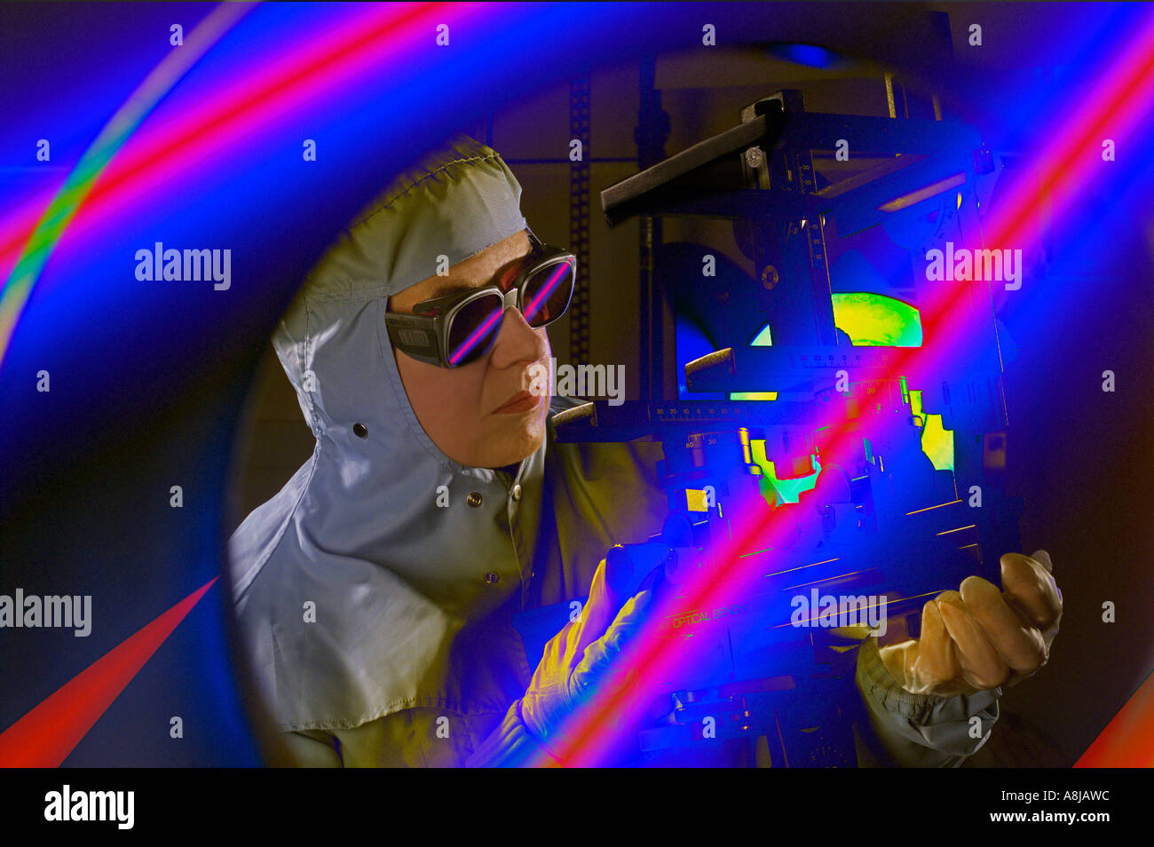 Laser technology being used in medicine and scientific research Stock ...