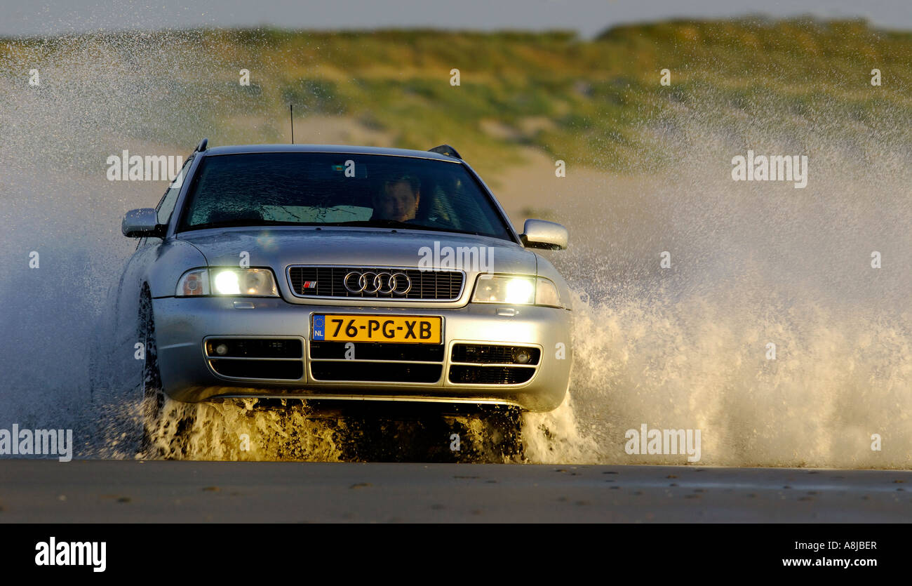 Audi S4 wagon car V6 Biturbo engine 2000 2001 Germany in full action on ...