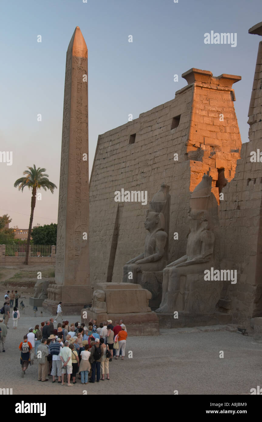 Pylon and obelisk at Karnak temple Stock Photo - Alamy