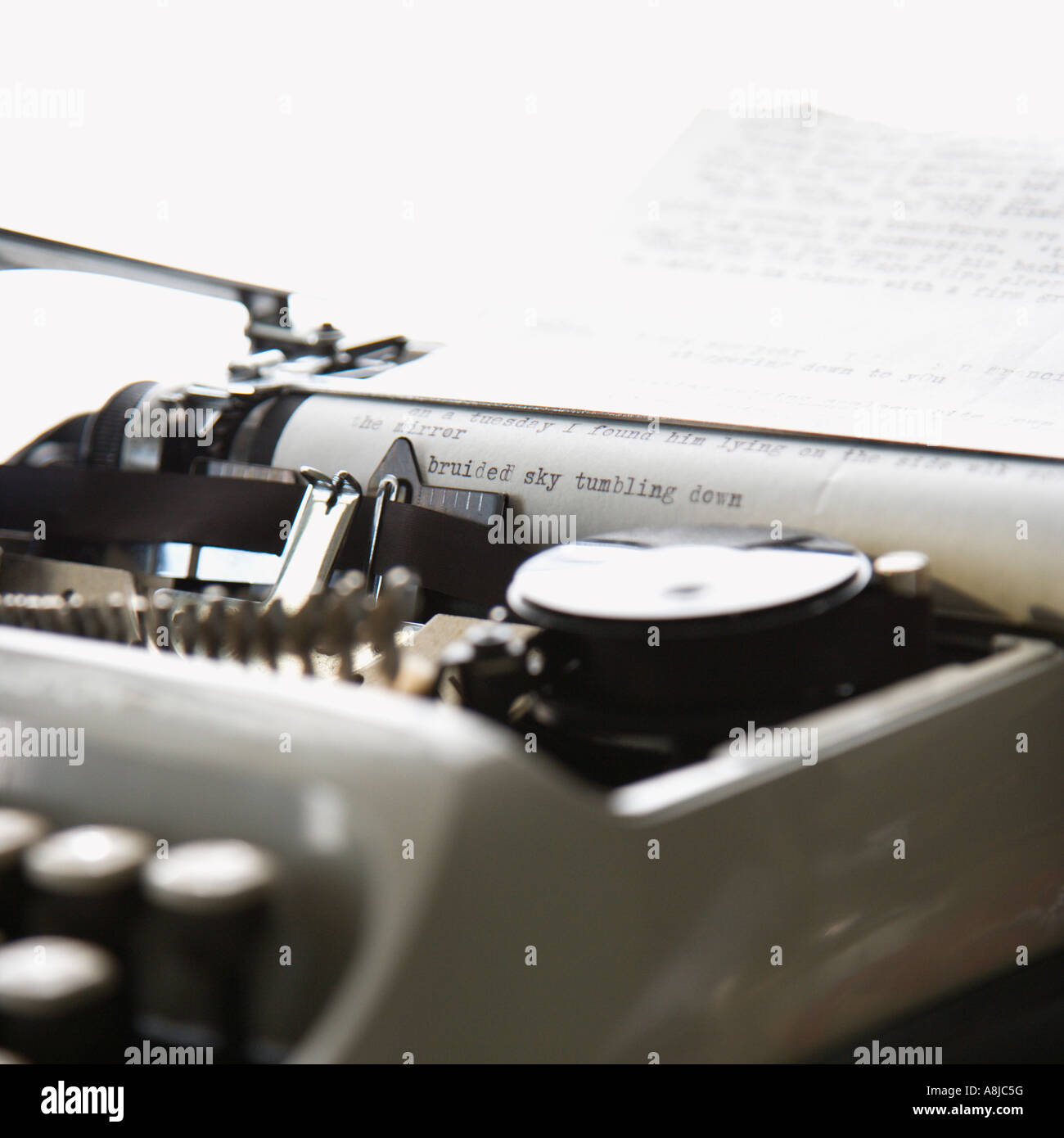 Paper with text inside typewriter Stock Photo - Alamy