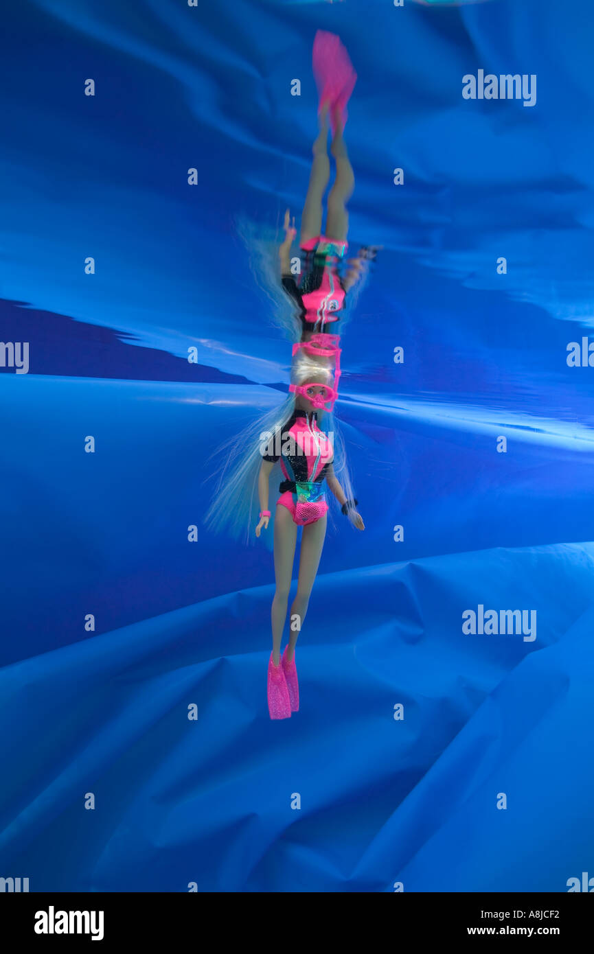 Barbie underwater in cavern like environment Stock Photo - Alamy