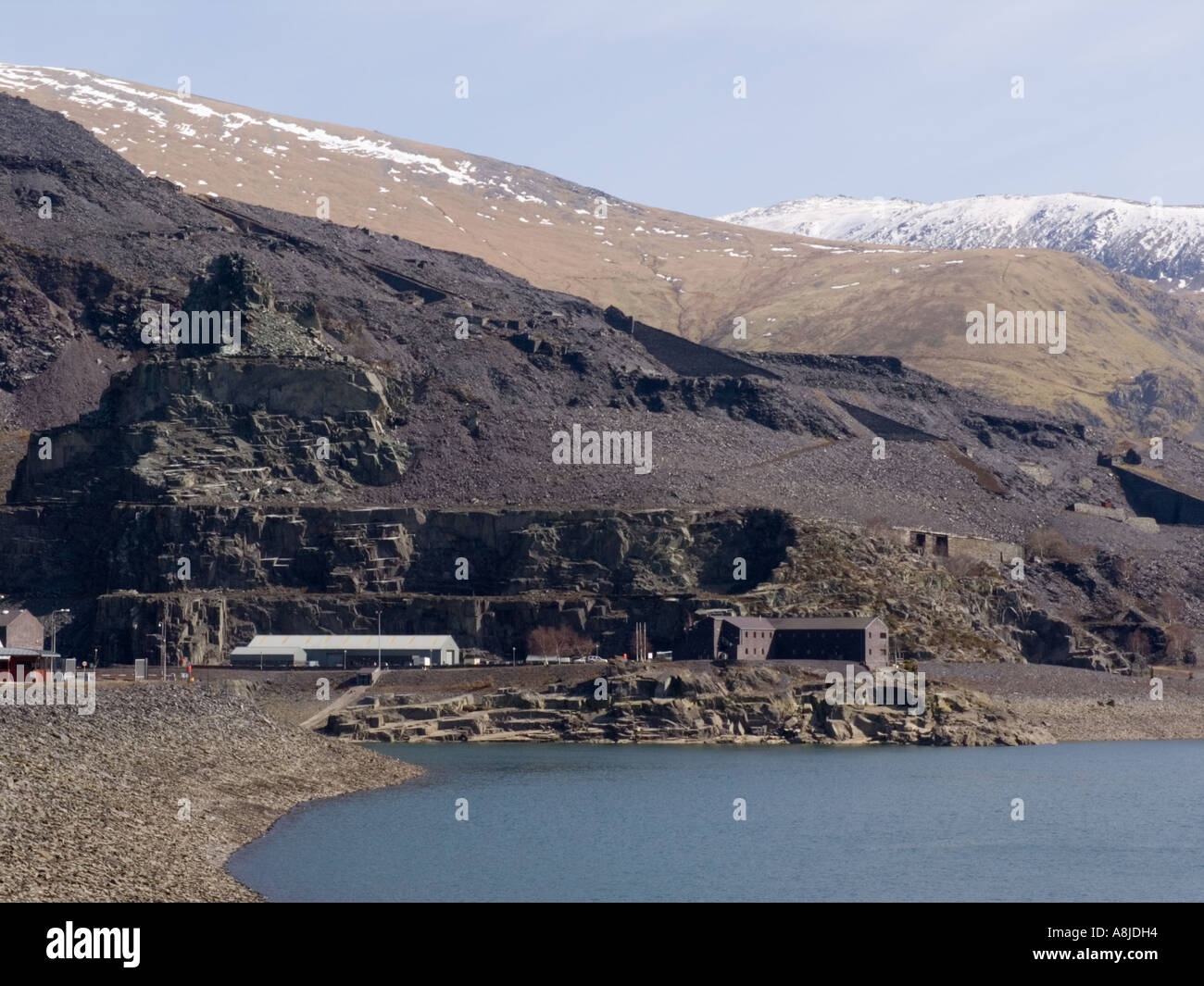 DINORWIG "POWER STATION" in disused slate quarry across Llyn Peris ...