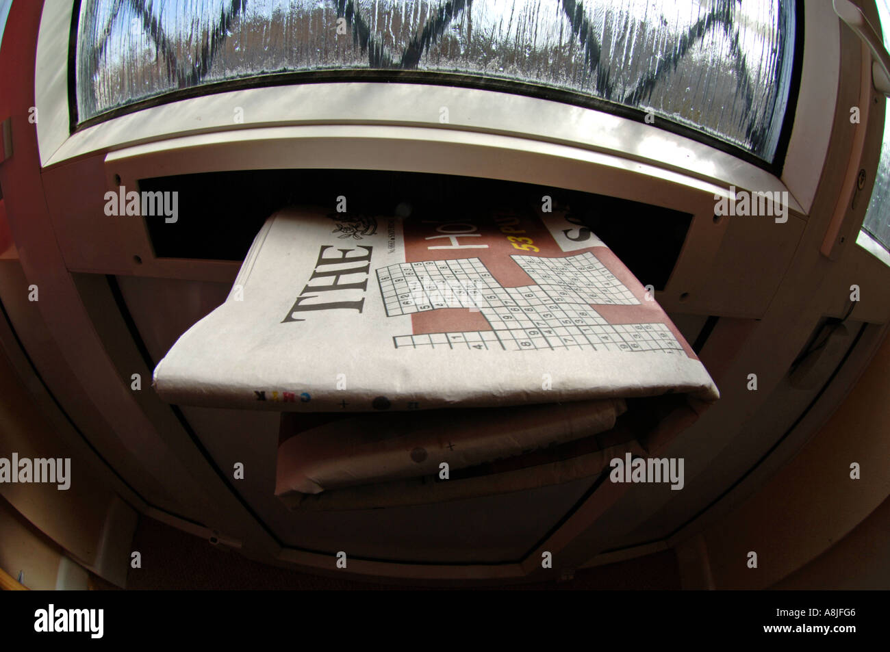 Newspaper delivery front door hi-res stock photography and images - Alamy