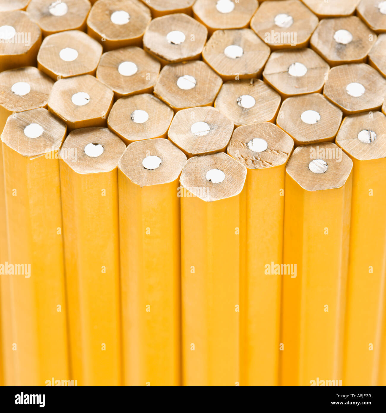 Close up of unsharpened pencils Stock Photo - Alamy