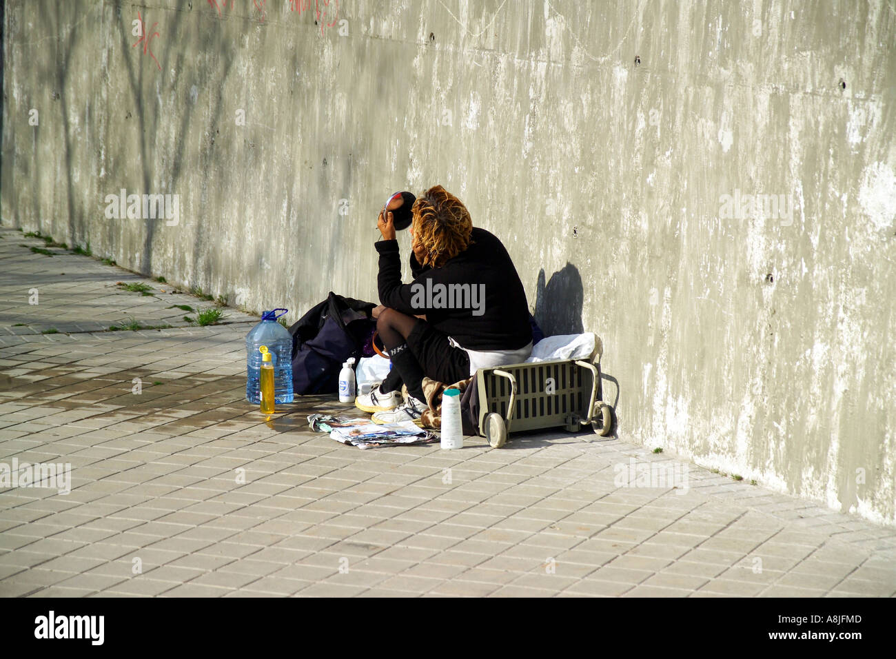 Hobo stick girl hi-res stock photography and images - Alamy