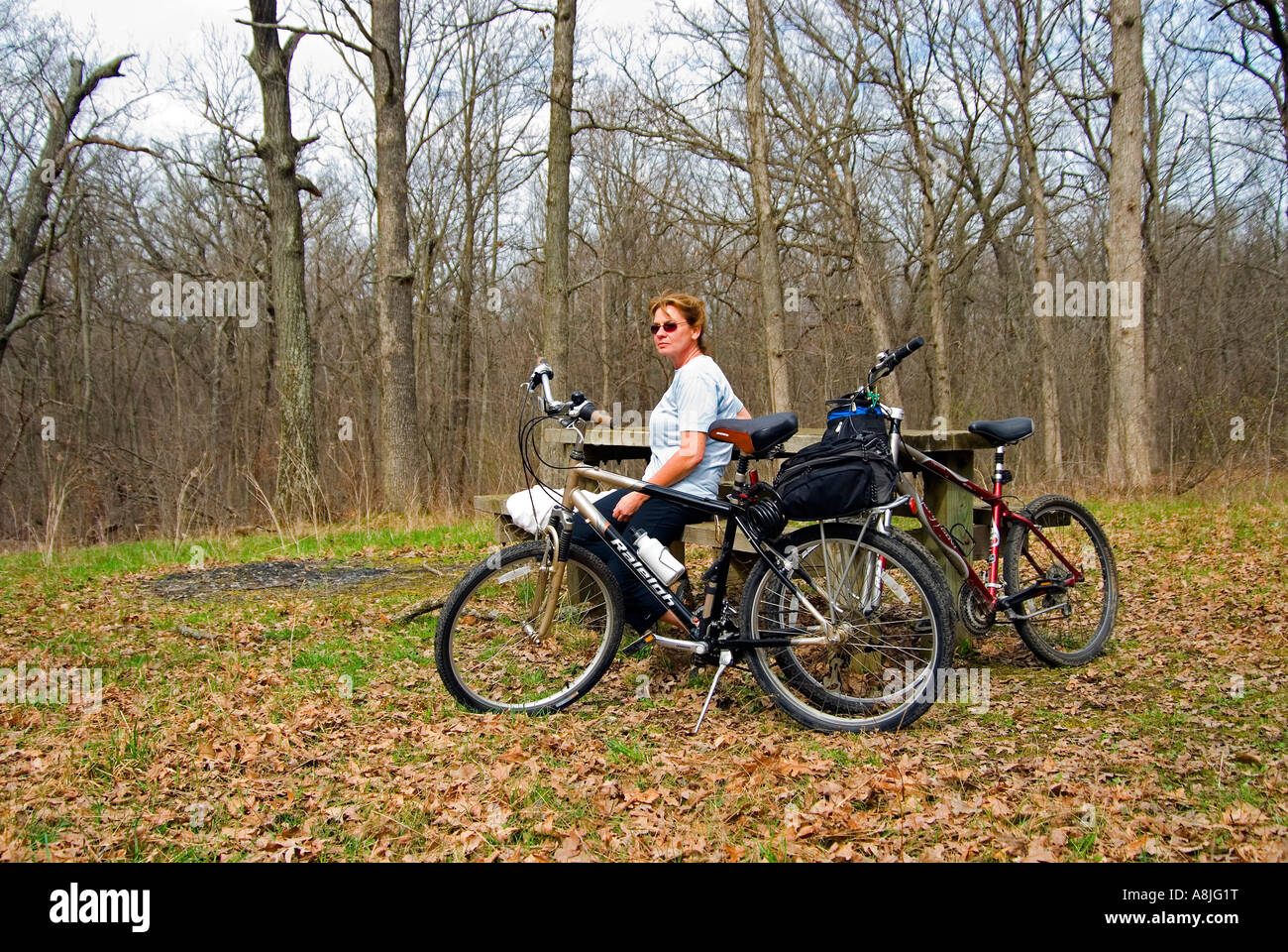 Biking Rest Stop Stock Photo - Alamy