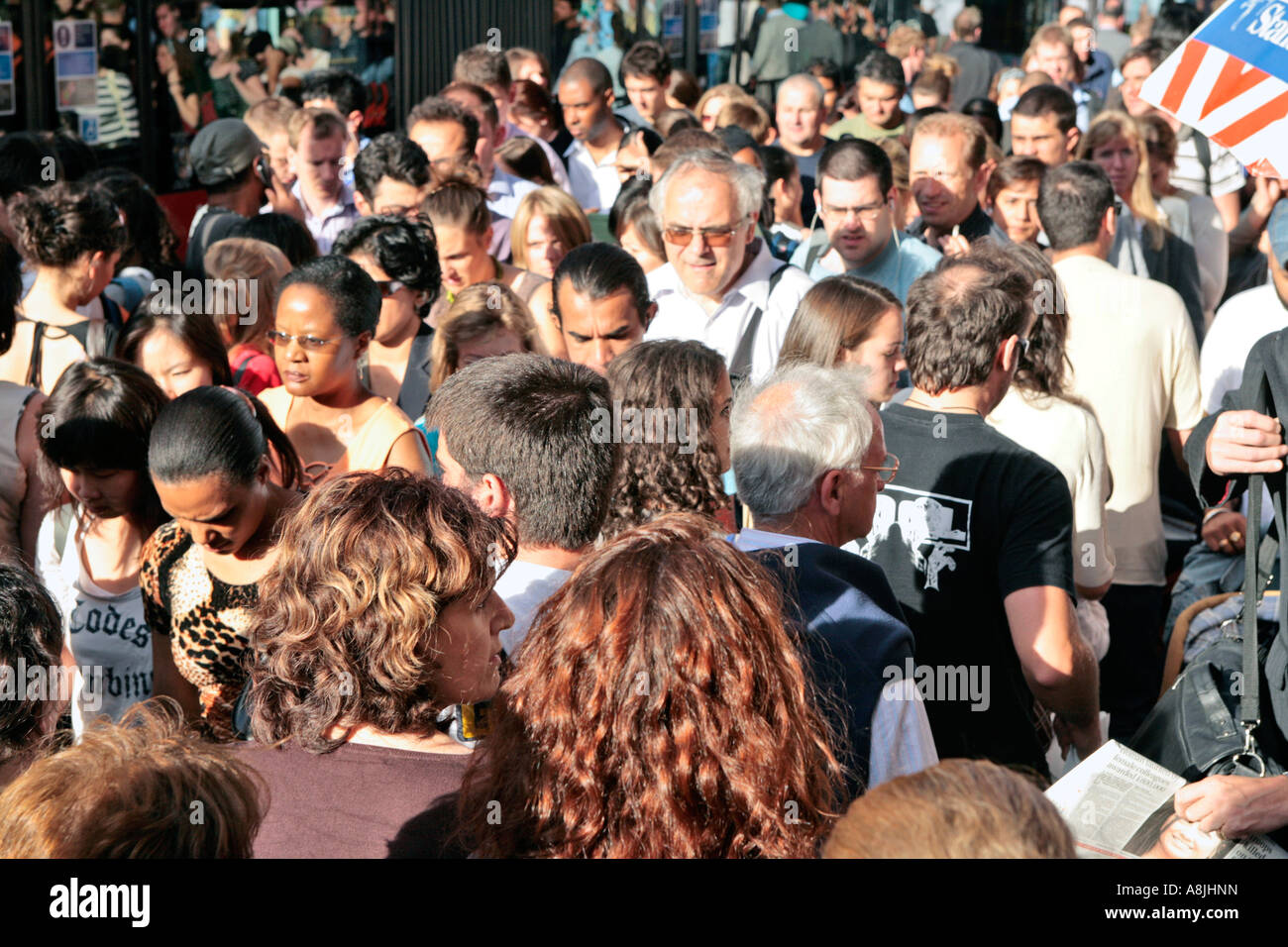 a throng of people at Oxford Circus, London Stock Photo - Alamy