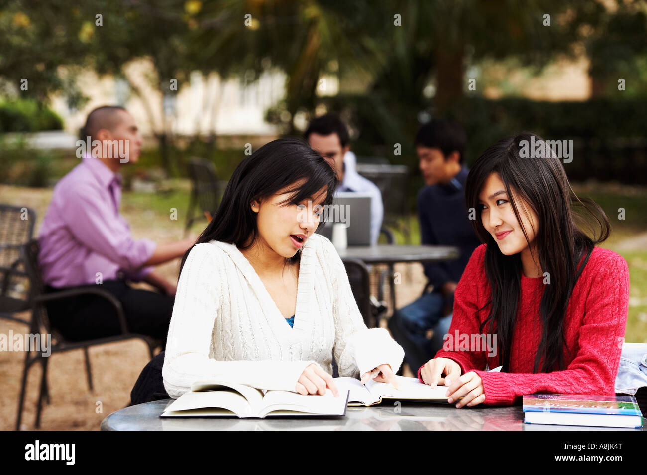 Three Young Men Studying High Resolution Stock Photography and Images ...