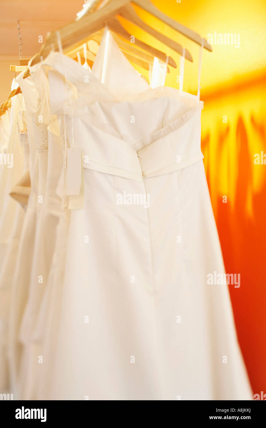 Wedding dresses rack hi-res stock photography and images - Alamy