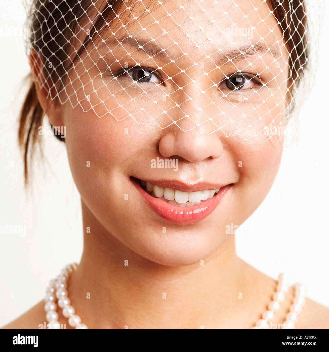 Portrait of a bride smiling Stock Photo - Alamy