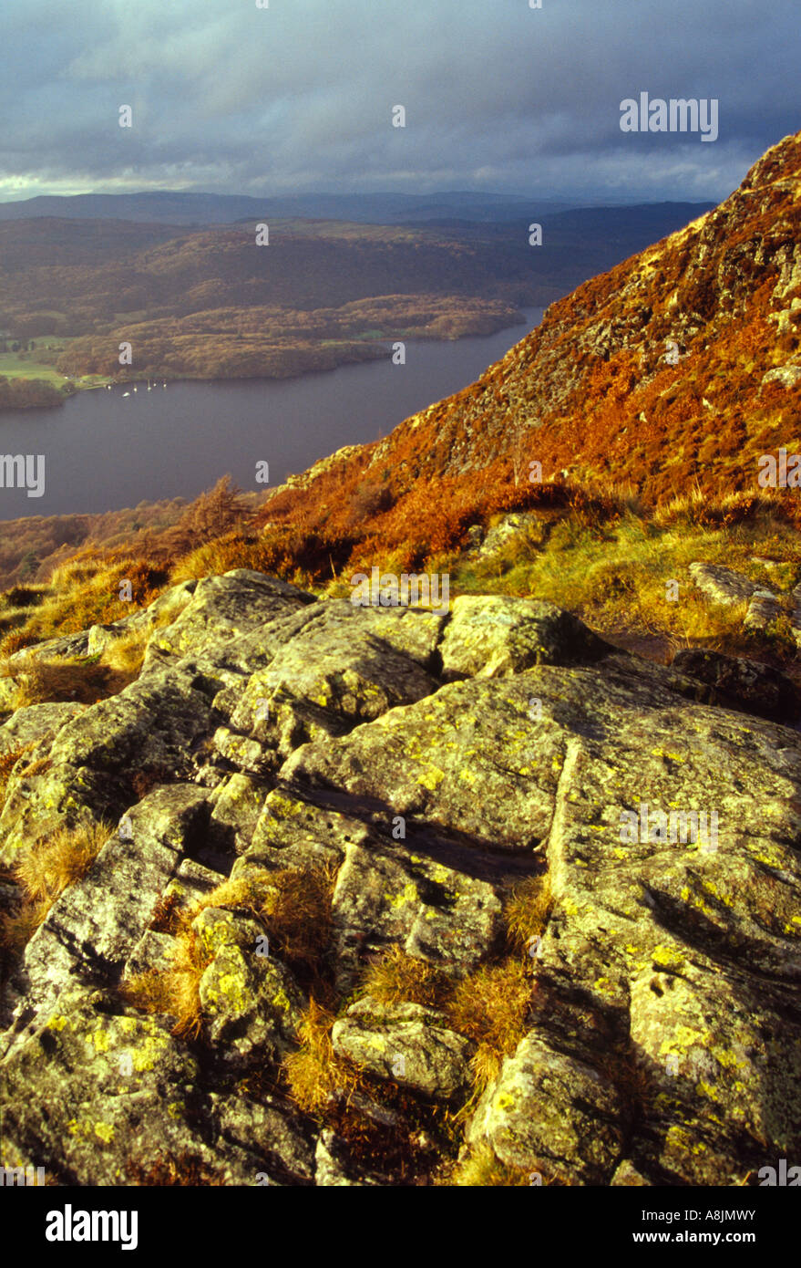 stormy skies lake windermere from gummers autumn colours how lake ...
