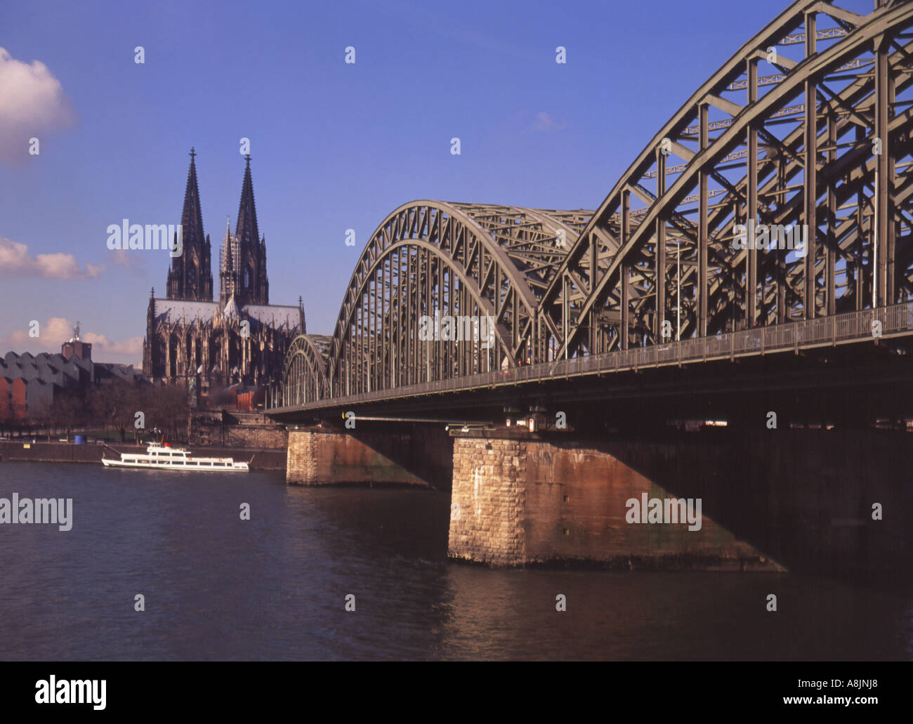 Cologne Cathedral and Rail Bridge Stock Photo - Alamy