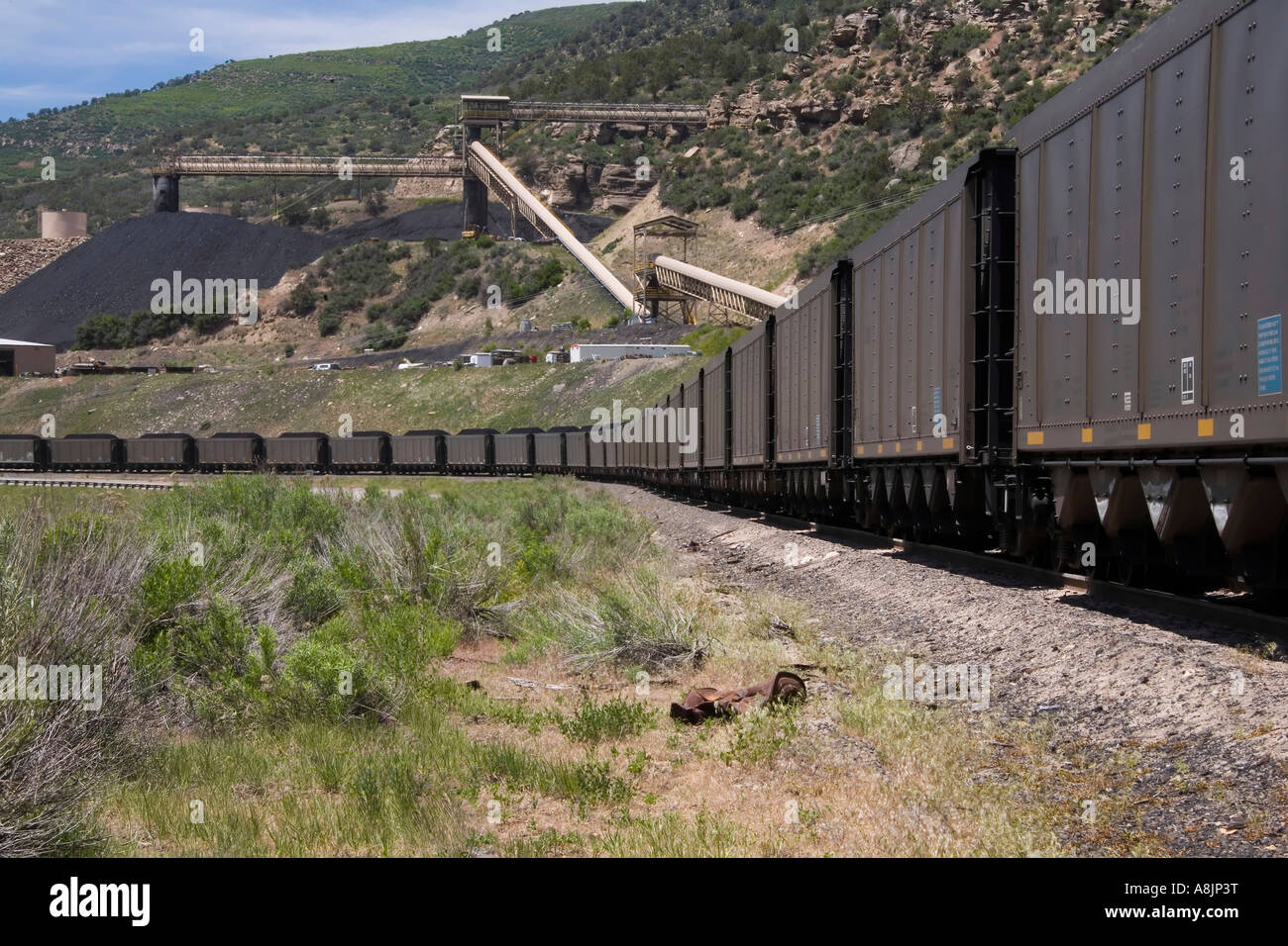 Coal train in western Colorado, USA Stock Photo - Alamy