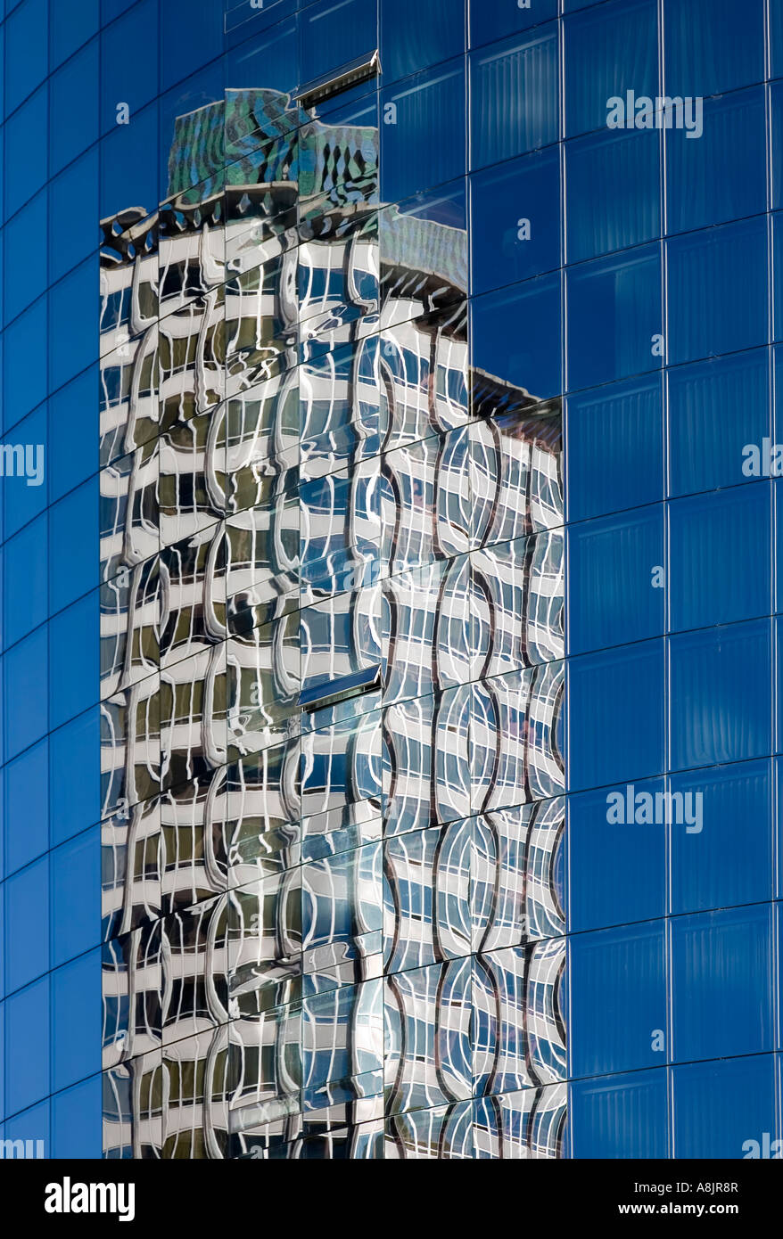 Electra building first modern skyscraper in Vancouver reflected in ...