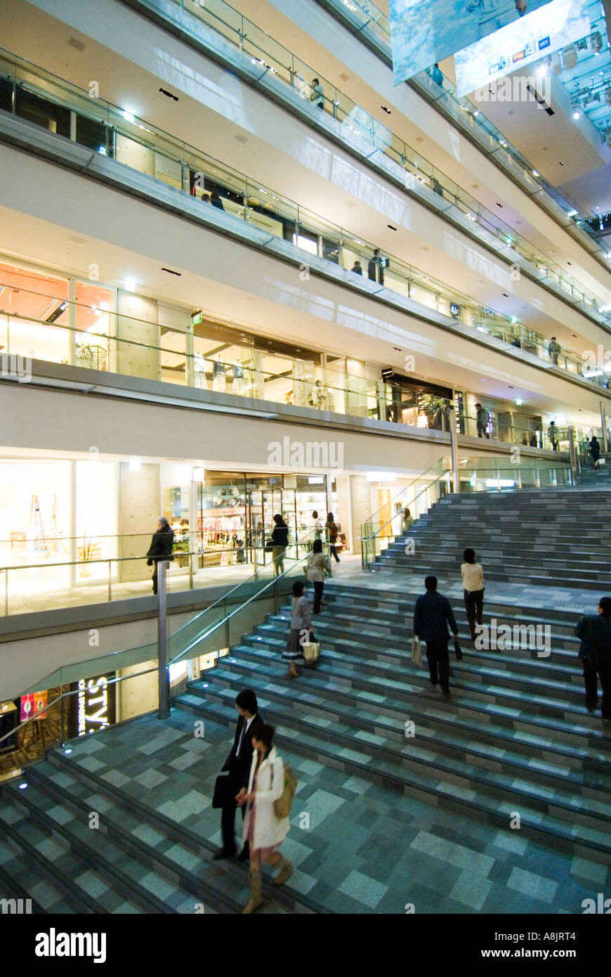 Interior of spectacular new Omotesando Hills luxury shopping mall Tokyo ...