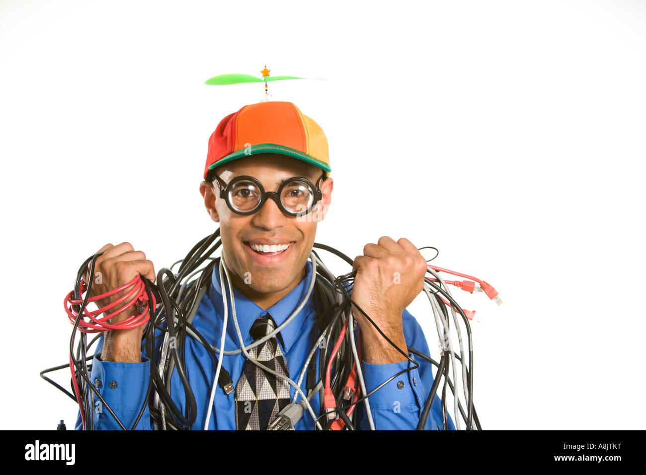 Computer geek african american hi-res stock photography and images - Alamy