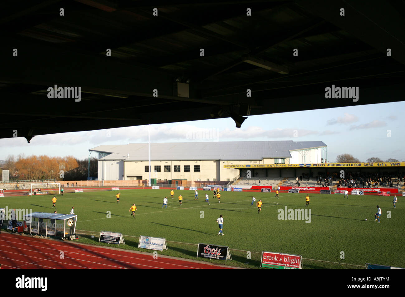 Newport County and Yeading United Newport Stadium Spytty Park Stock ...