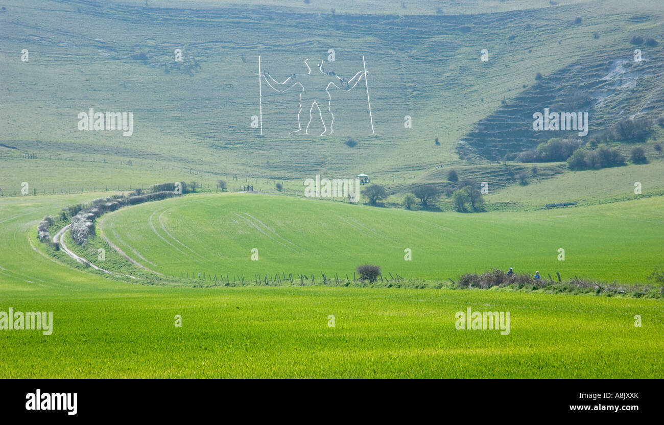 The Long Man of Wilmington, East Sussex, England Stock Photo - Alamy