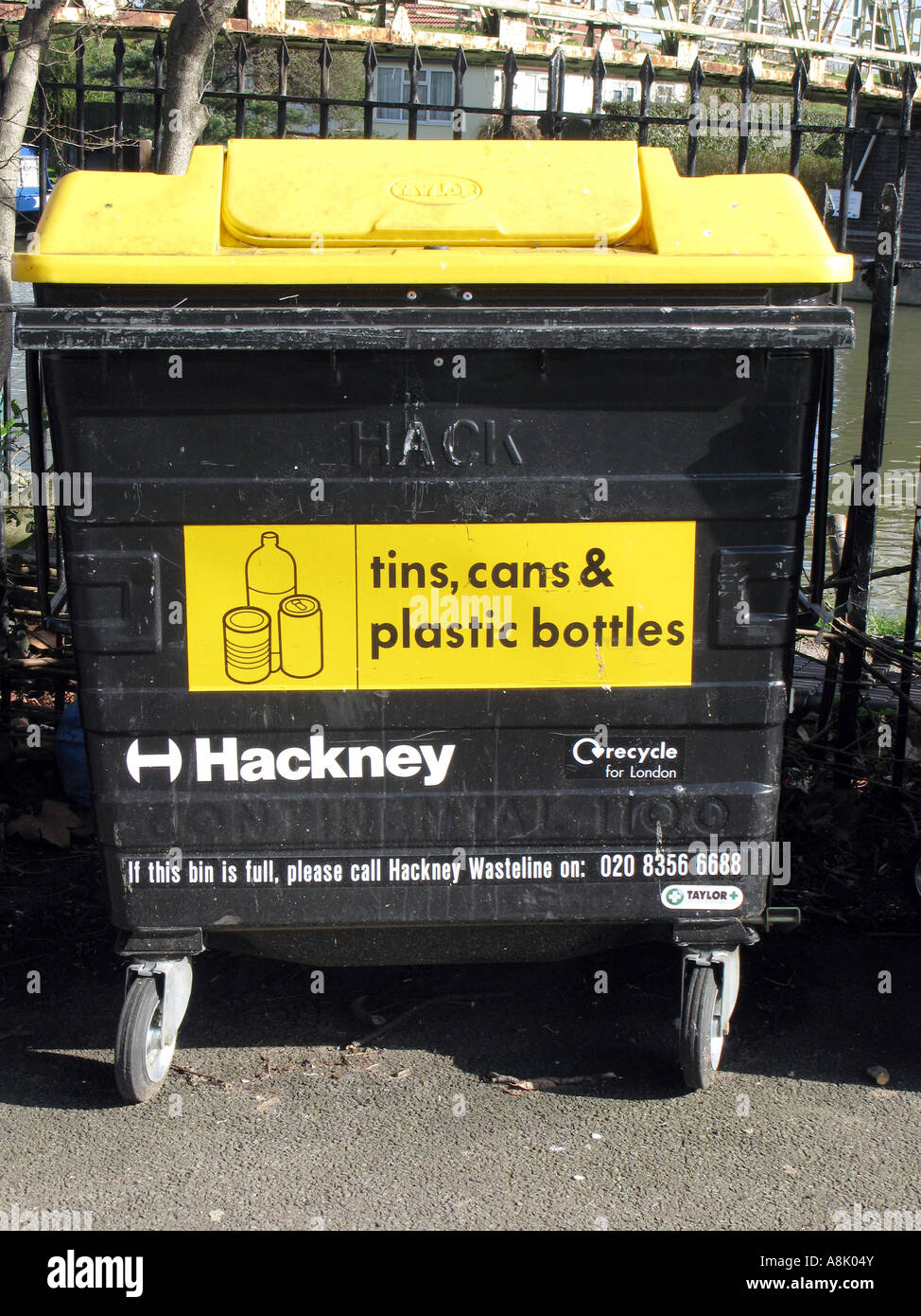 UK Recycling bins by the Leigh canal in Clapton London Photo Julio ...