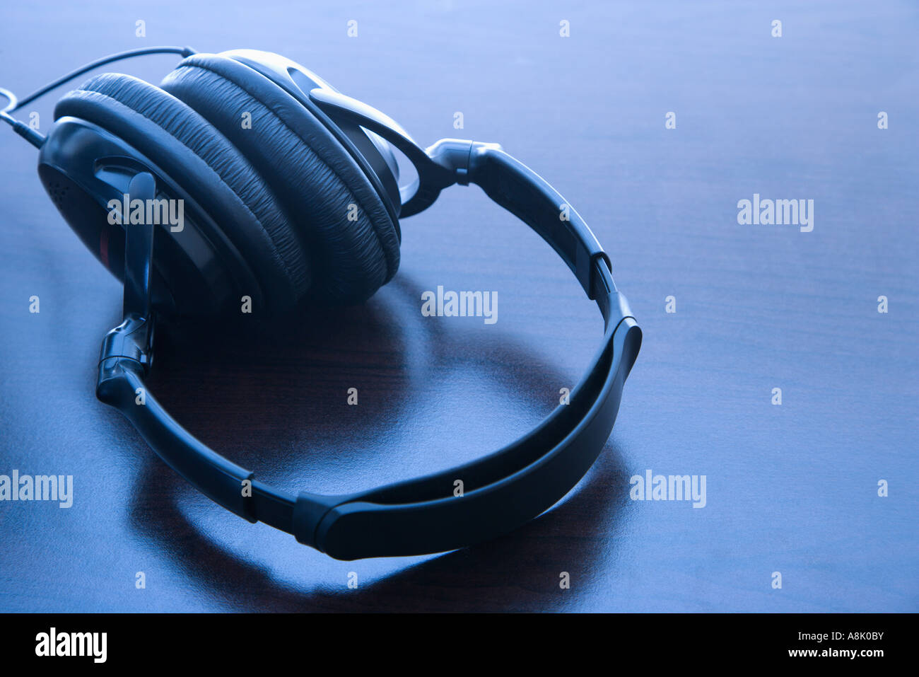 Still life of audio head phones Stock Photo - Alamy
