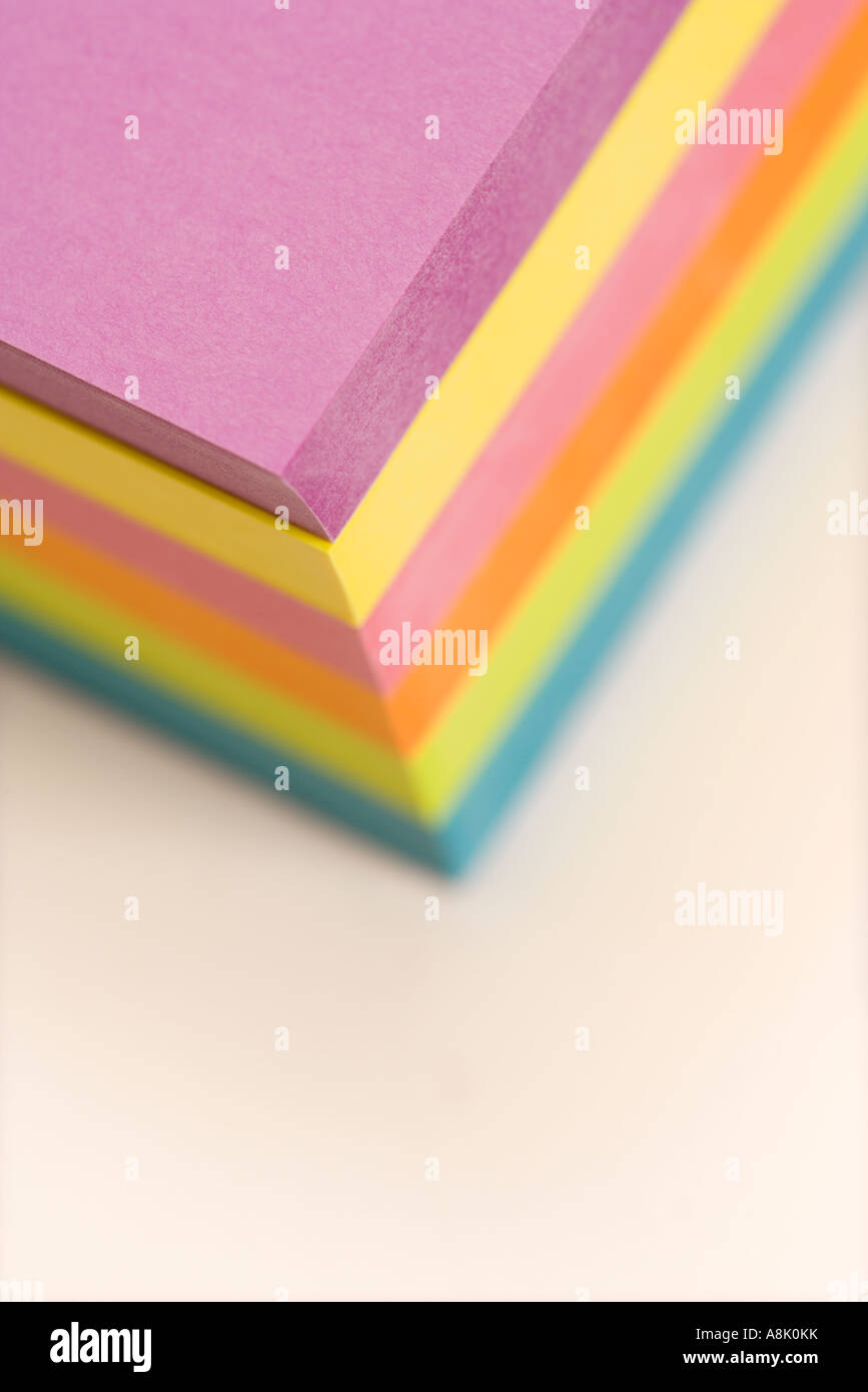 Stack of colorful sticky notes Stock Photo - Alamy