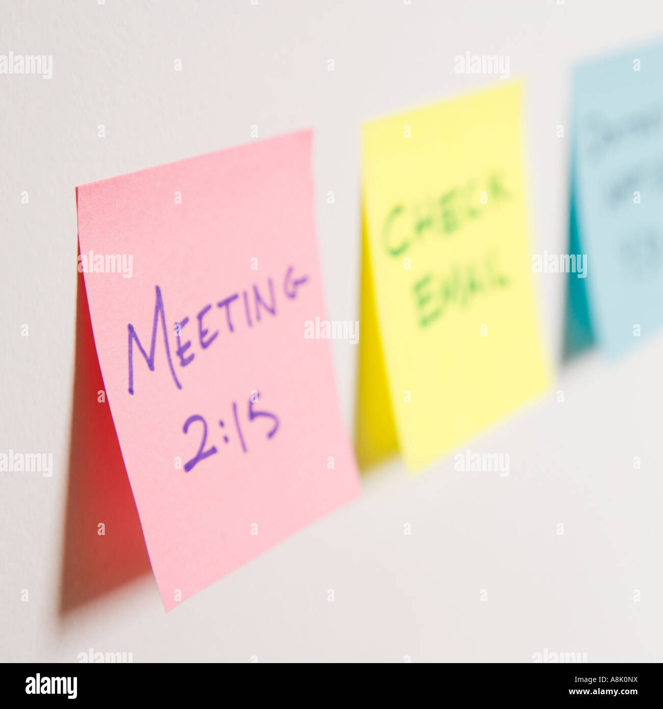 Sticky notes of to do list on wall Stock Photo - Alamy