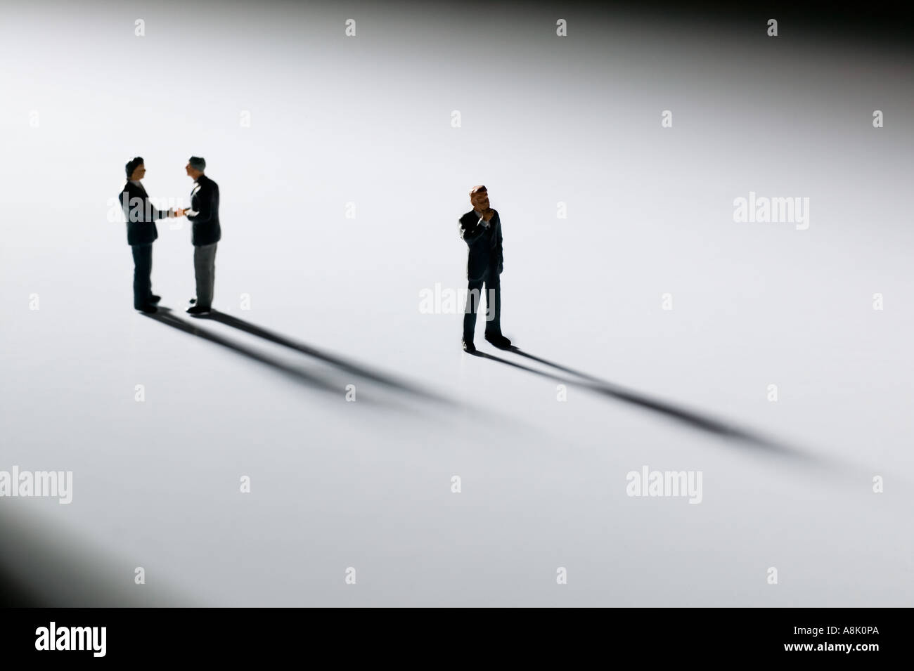 models of businessmen in group viewed from above Stock Photo - Alamy