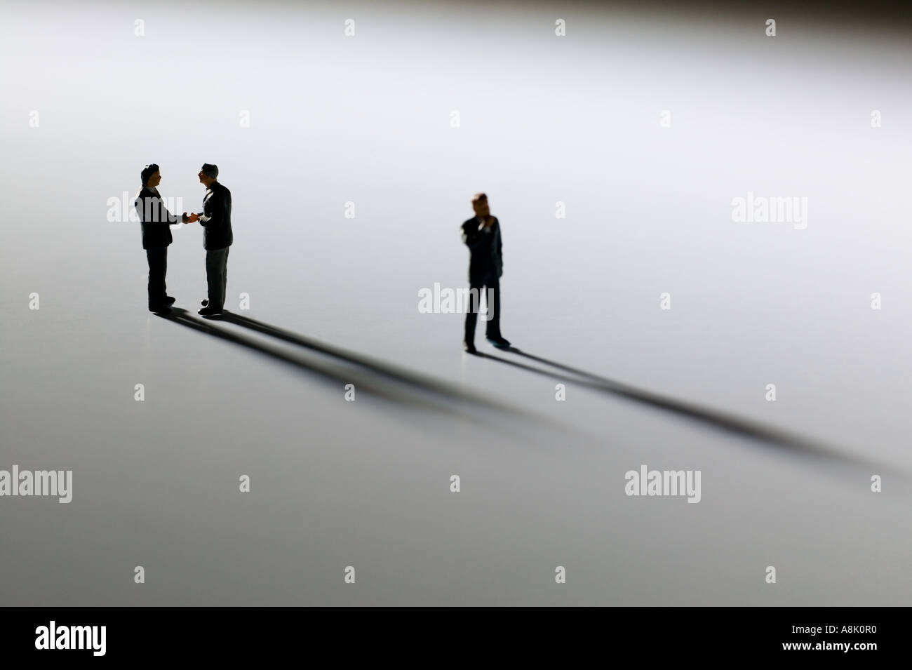 models of businessmen in group viewed from above Stock Photo - Alamy