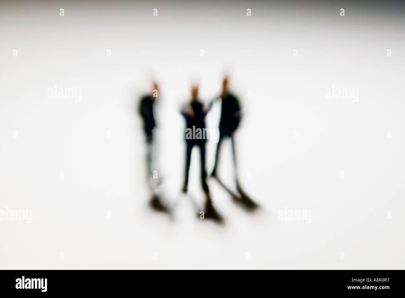models of businessmen in group viewed from above Stock Photo - Alamy