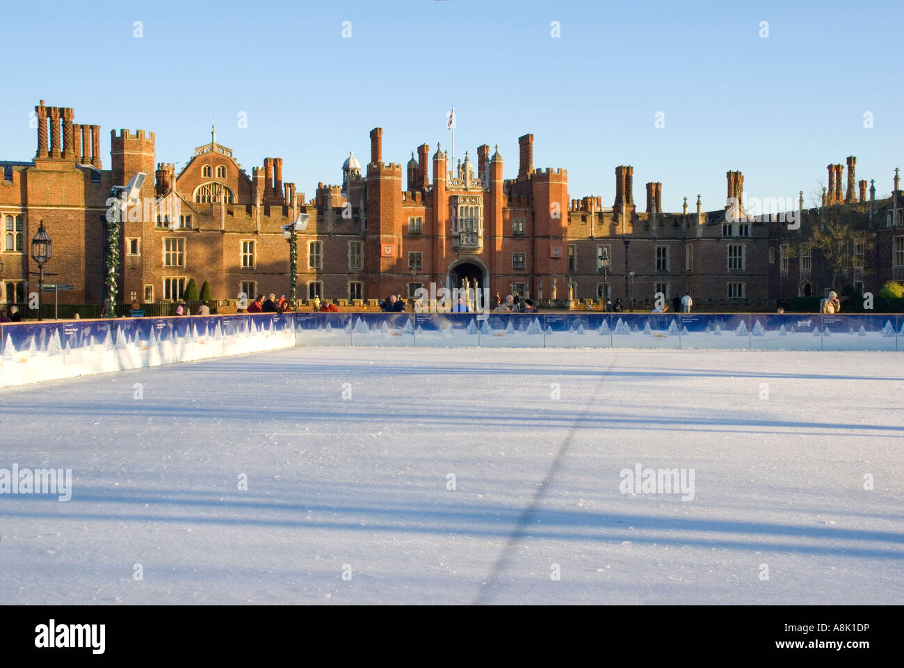 Europe UK england london hampton court ice skating rink in winter Stock ...