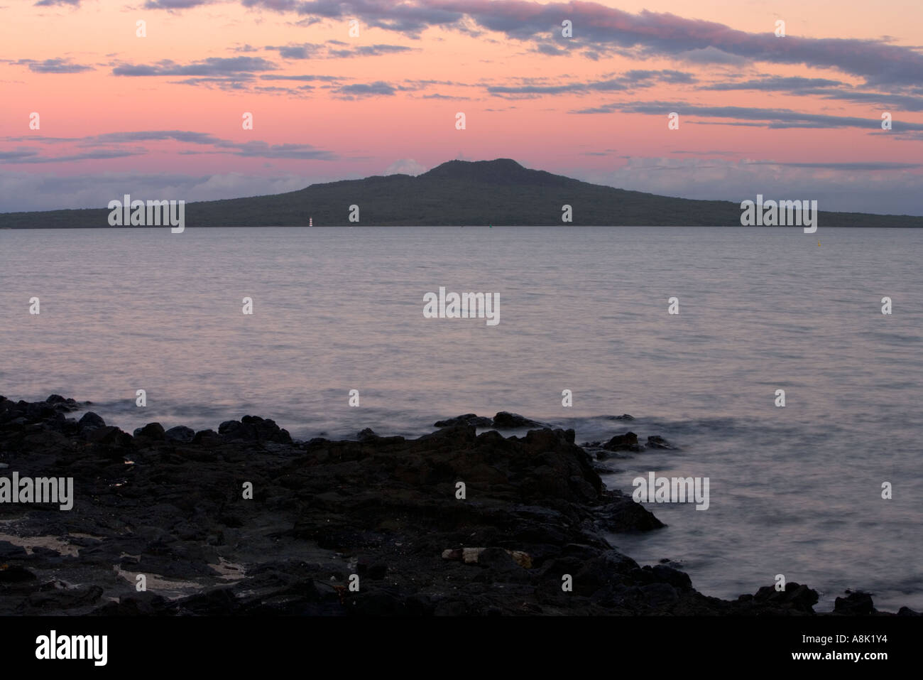 Sunset Rangitoto Island Auckland New Zealand Stock Photo - Alamy
