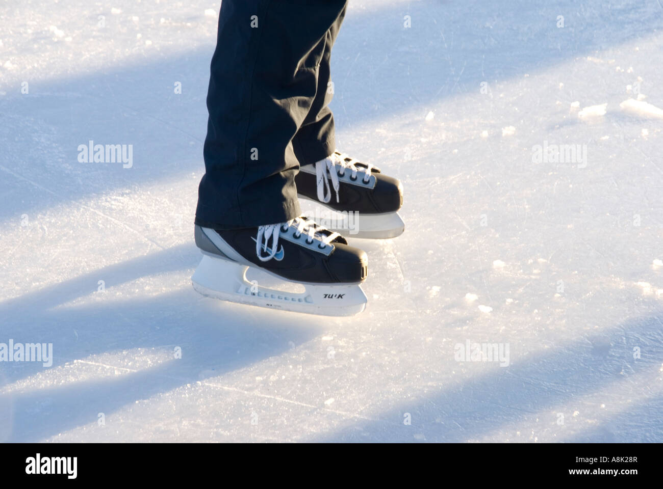 ice skating rink in winter Stock Photo - Alamy