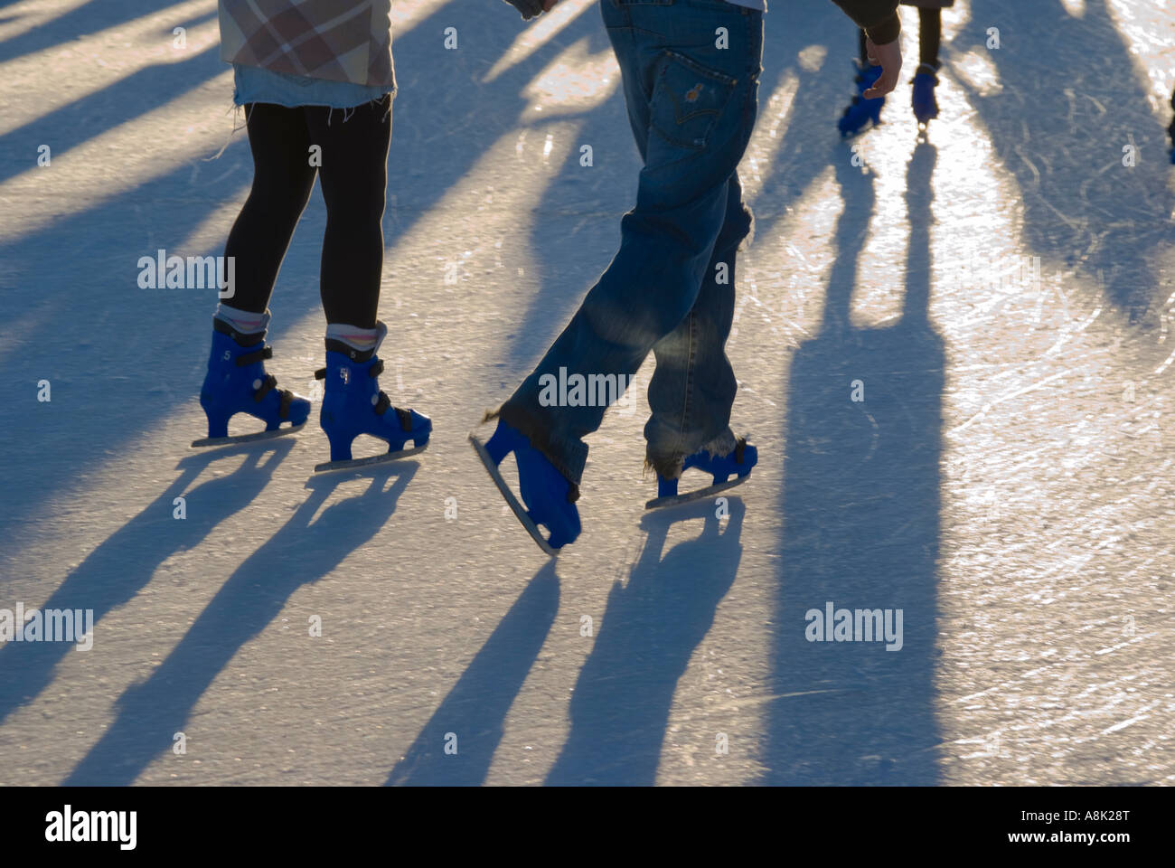 ice skating rink in winter Stock Photo - Alamy