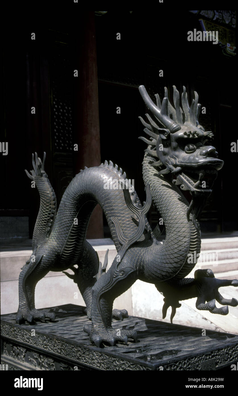 Dragon statue heling to gaurd the Forbidden City Stock Photo - Alamy