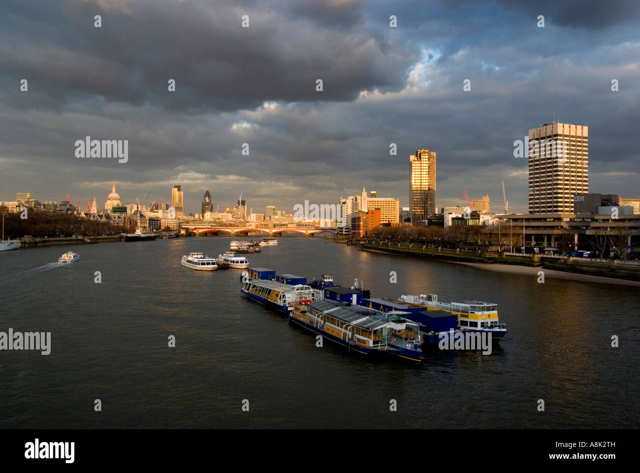 UK england london London normal panorama showing st pauls Stock Photo ...