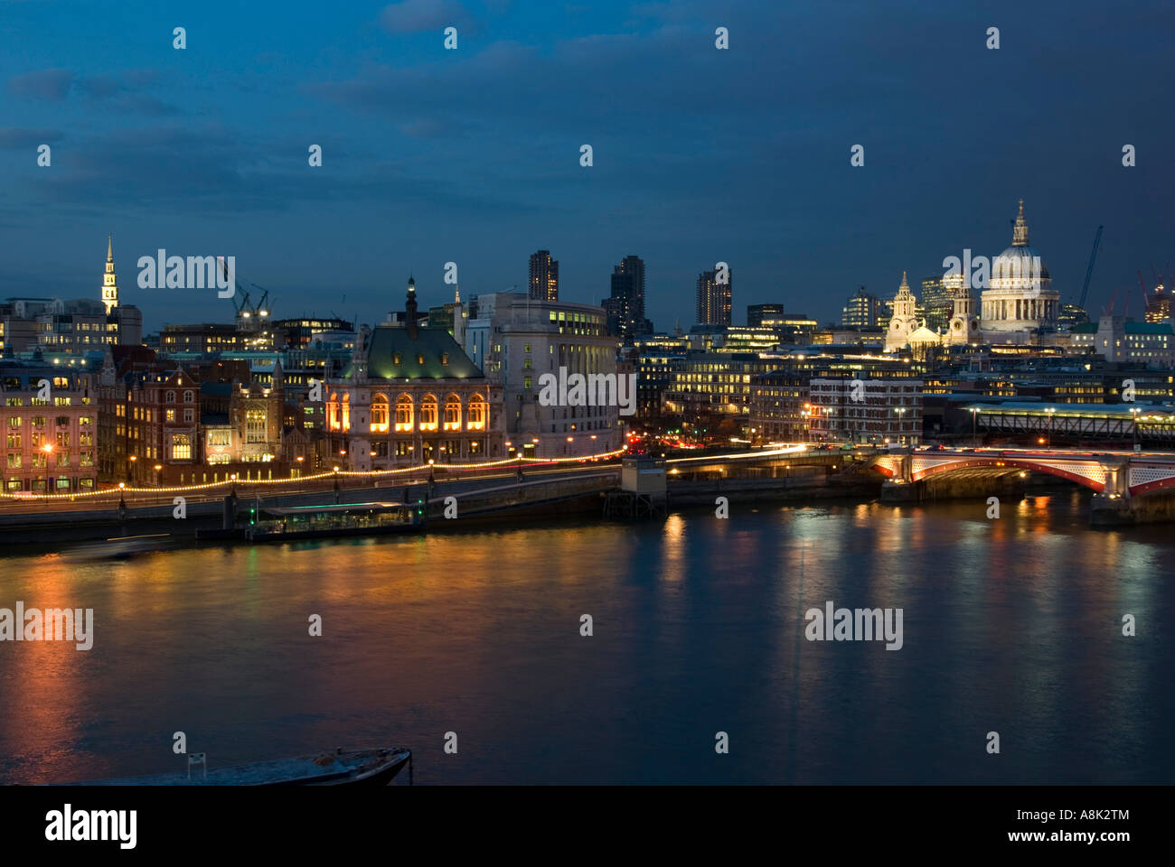 UK england london London normal panorama showing st pauls Stock Photo ...