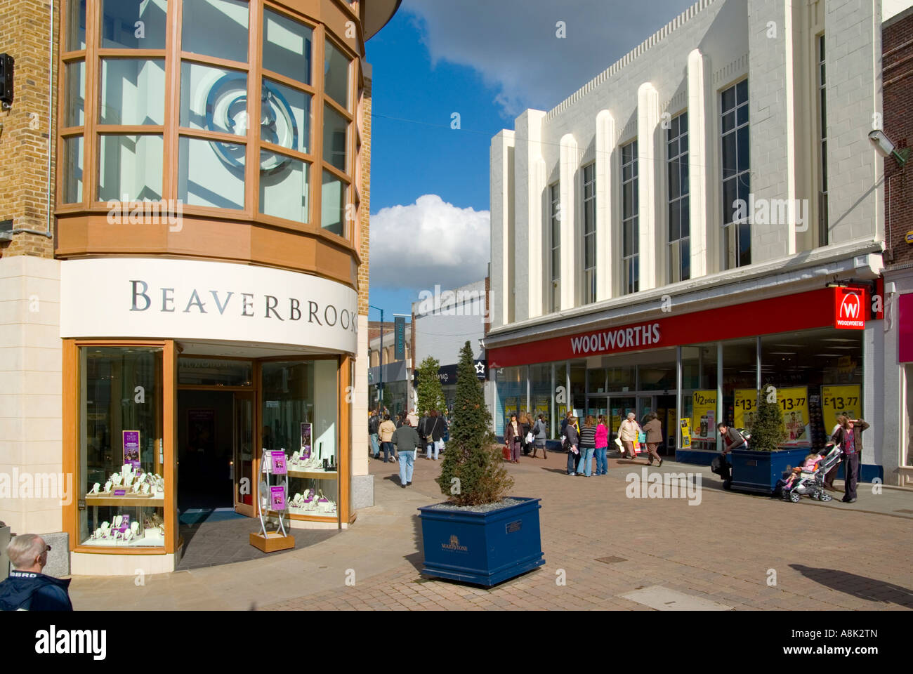 europe uk england kent maidstone pedestrianised shopping street Stock ...
