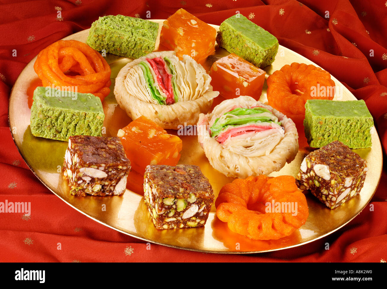 Indian sweets traditional hi-res stock photography and images - Alamy