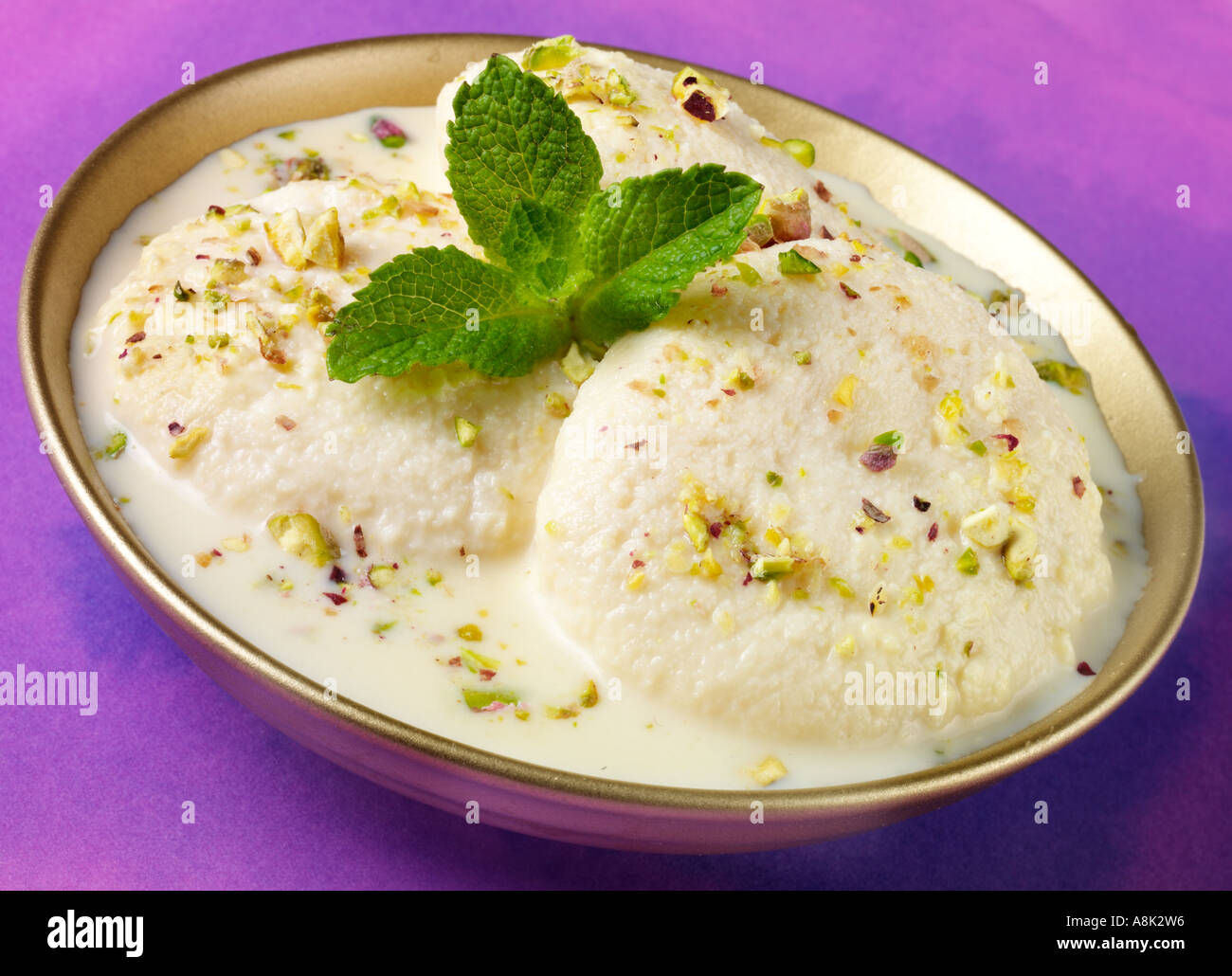 INDIAN RASMALAI DESSERT Stock Photo - Alamy