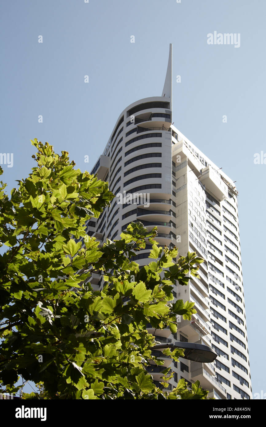 Tall modern commercial office residential skyscraper building on George ...