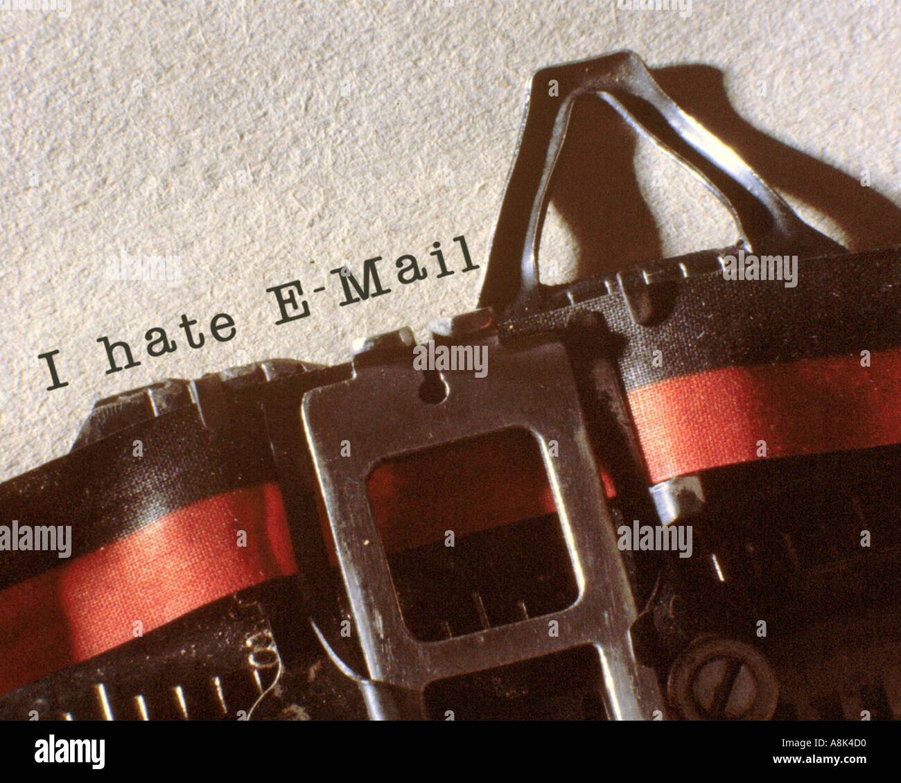 old typewriter ribbon message Stock Photo - Alamy