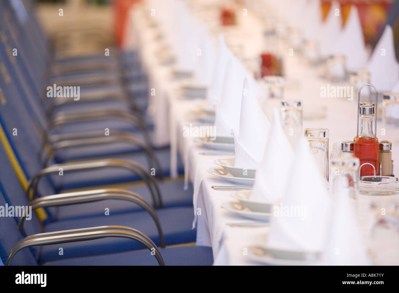 Table Set Ready for Dinner Stock Photo - Alamy