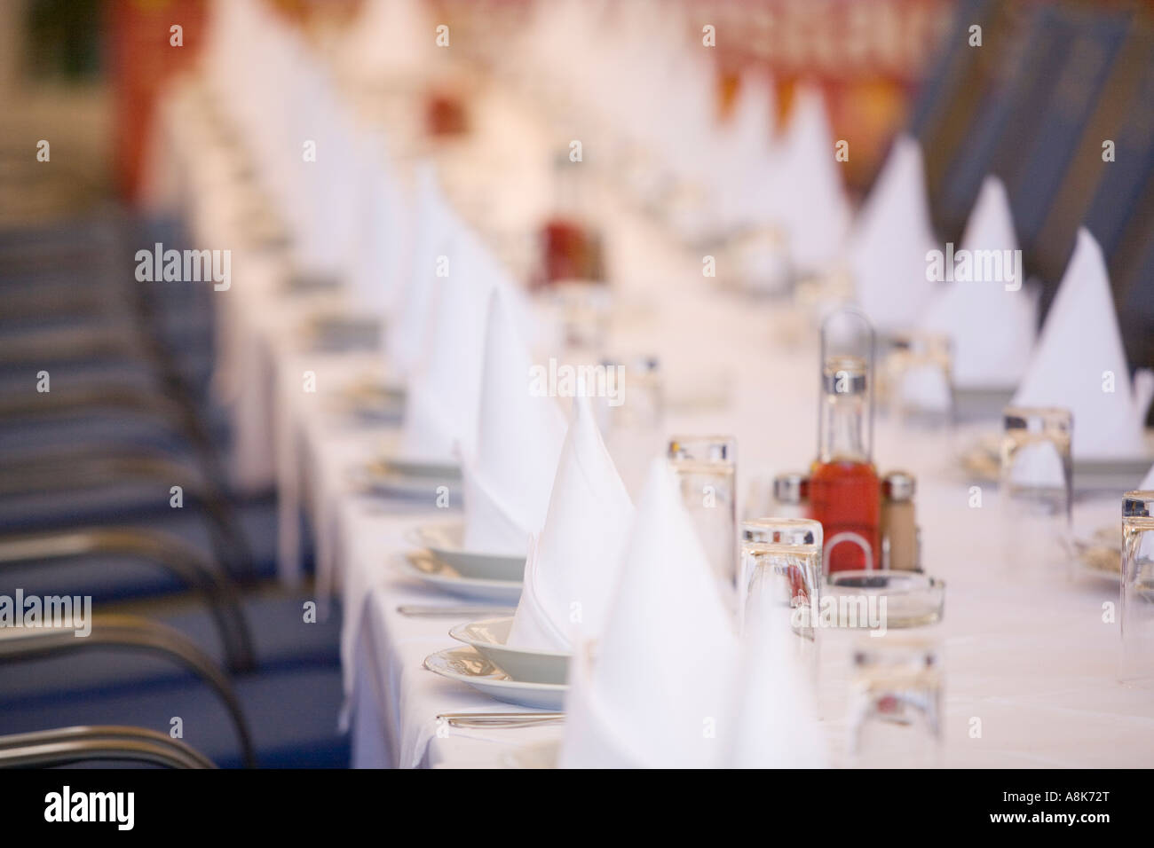 Table Set Ready for Dinner Stock Photo - Alamy